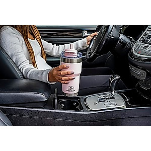 Pelican Hydration Pelican Traveler™ 22 oz Vacuum Insulated Tumbler - Stainless Steel Double Wall Travel with Dual Lid, Powder Coated Insulated Coffee Mug For Hot Cold Drinks, Orchid
