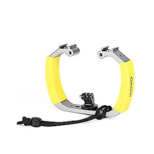 Movo GB-U70Y Underwater Diving Rig for GoPro Hero with Cold Shoe Mounts, Wrist Strap - Works with HERO3, HERO4, HERO5, HERO6, HERO7, HERO8, and Osmo Action Cam - Scuba GoPro Accessory (Yellow)