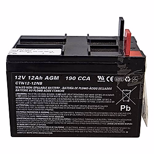 Ariens Gravely 04738800 12V 12A 190CCA Battery OEM Apex Ikon Zoom Pro-Turn Edge Snow Blowers