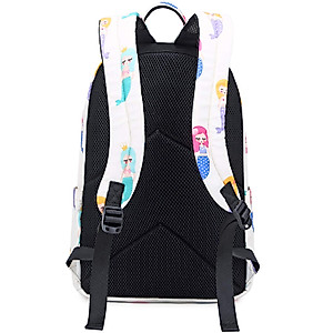 Abshoo Lightweight Cute Unicorn Backpacks For School Kids Girls Backpack With Lunch Bag (Set Unicorn and Fox Blue)