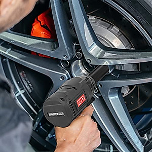 Eastvolt 20V Cordless Impact Wrench, 250Ft-lbs High Torque Brushless Wrench Kit 2600 RPM, Battery Impact Driver with Fast Charger, LED Light, 4 Sockets, Belt Clip and Storage Box