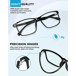 OIAMIK Blue Light Blocking Glasses: Computer Reading TV Phones Gaming Glasses Anti Eyestrain Blue Light Glasses for Woman/Men Anti UV Glare Eyeglasses (Black)