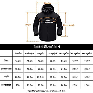 FREE SOLDIER Men's Outdoor Waterproof Soft Shell Hooded Military Tactical Jacket (Black X-Large/US)