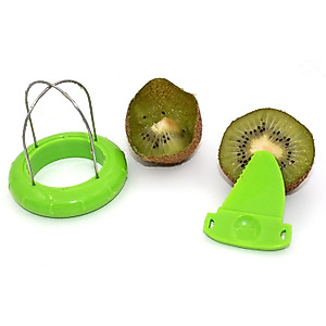 ZRAMO® TH502 Green Kiwi Fruit Cut Digging Core Twister Slicer Kitchen Peeler Tool Cutter Device for Fruit Salad