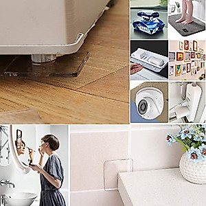 Ywhomal Traceless Super Sticky Gel Pads Anti-Slip Double Sided Gripping Pads for Auto Car Home Cell Phone Glass Photo Holder with Easy Remove Washable Reusable Design Pack of 10 (Transparent)