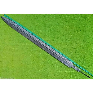 Damascus Steel Blank Blade Custom Handmade 32" Damascus Sword Blank Blade for knife making