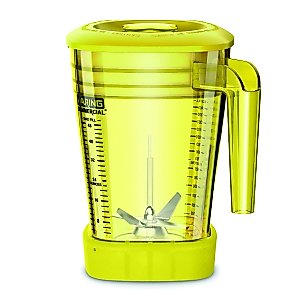 Waring Commercial CAC95-03 64 oz Yellow Copolyester Container Complete. Container is stackable for convenient spacesaving storage.