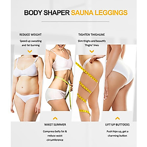 SCARBORO Sauna Sweat Pants for Women High Waist Compression Slimming Weights Thermo Legging Workout Body Shaper Sauna Suit
