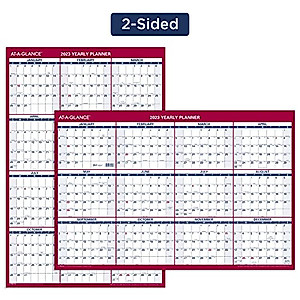 AT-A-GLANCE 2023 Wall Calendar, 24" x 36", Extra Large, Monthly, Paper, Reversible, Vertical/Horizontal (PM21228)