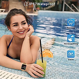 CanMixs Smart Watch for Android Phones iOS Waterproof Smart Watches for Women Men Sports Digital Watch Fitness Tracker Heart Rate Blood Oxygen Sleep Monitor Touch Screen Compatible Samsung iPhone