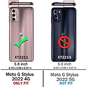 LeYi for Motorola G Stylus 2022 Case 4G, Moto G Stylus Case 2022 with 2 Pcs Tempered Glass Screen Protector, [Military-Grade] Case with Magnetic Ring Kickstand for Motorola G Stylus 2022, Rose Gold