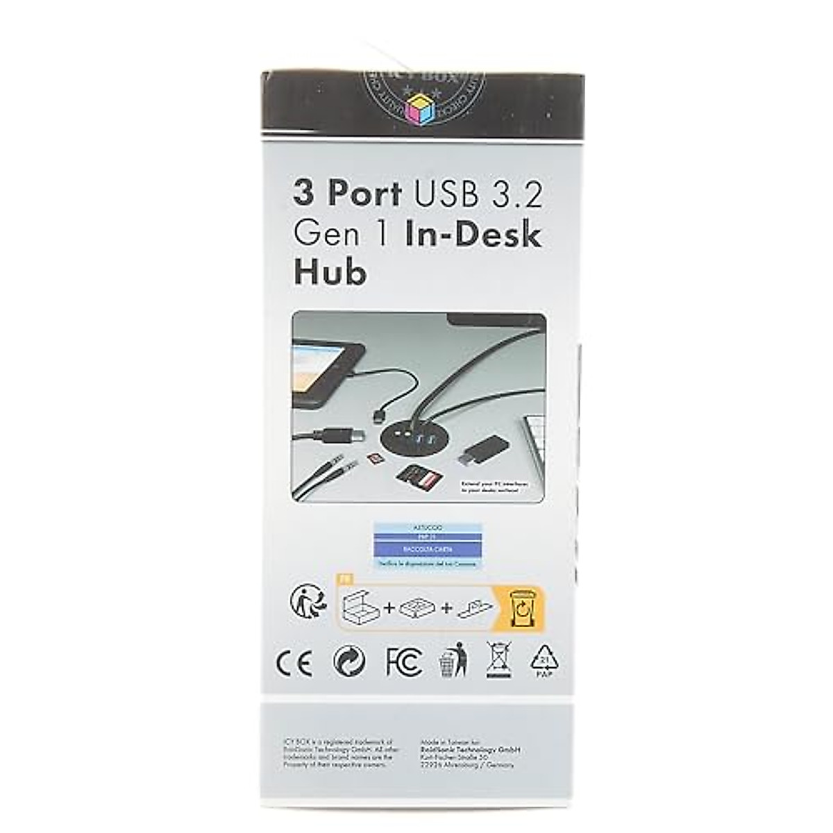 Icy Box Black Black Mit Audio EIN- und Ausgang