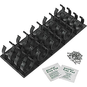 SimpleHouseware 20 Spice Gripper Clips Strips Spice Accessories Spice Organizer- 4 Strips, Holds 20 Jars, Black