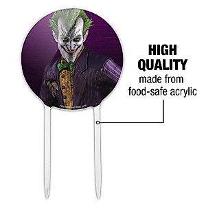 Acrylic Batman Arkham Asylum Video Game Joker Cake Topper Party Decoration for Wedding Anniversary Birthday Graduation