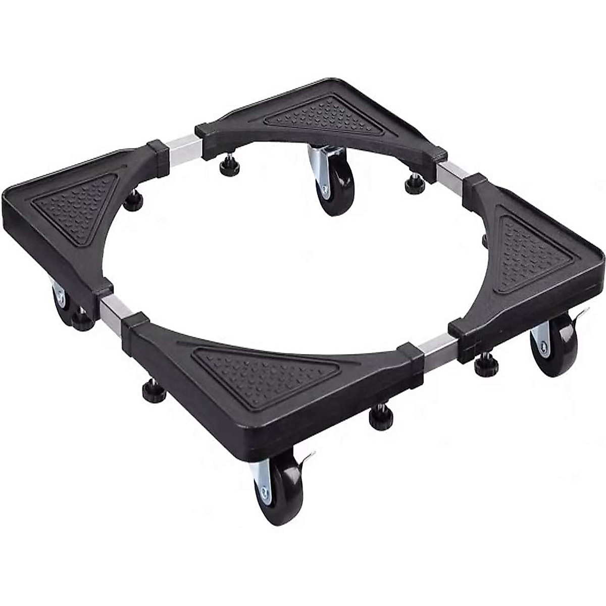 LinaLife Adjustable Washing Machine Base Fridge Undercarriage Stand Bracket 23" Multi-functional Movable Furniture Dolly Roller Mobile Base 4 Swivel Wheels for Drier, refrigerator stand