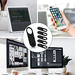 ONKENTET 6PCS Webcam Cover Slide Compatible with Tesla Model 3 Y X S 2017-2023 Accessories Car Camera Cellphone Laptop Privacy Covers Slide Frosted Interior Cabin Front Camera Thin Cover (Black)