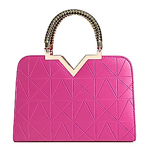 JHVYF Hot Pink Purse Womens Handbag Top Handle Shoulder Bag Tote Satchel Purse Work Bag V067