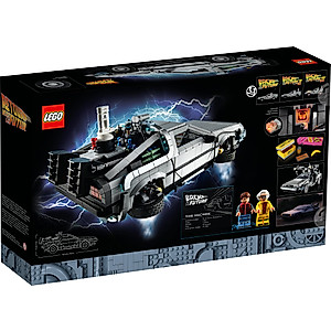 LEGO Icons Back to The Future Time Machine 10300, Model Car Building Kit based on The DeLorean from The Iconic Movie, Perfect Build for Teens and Adults Who Love to Create