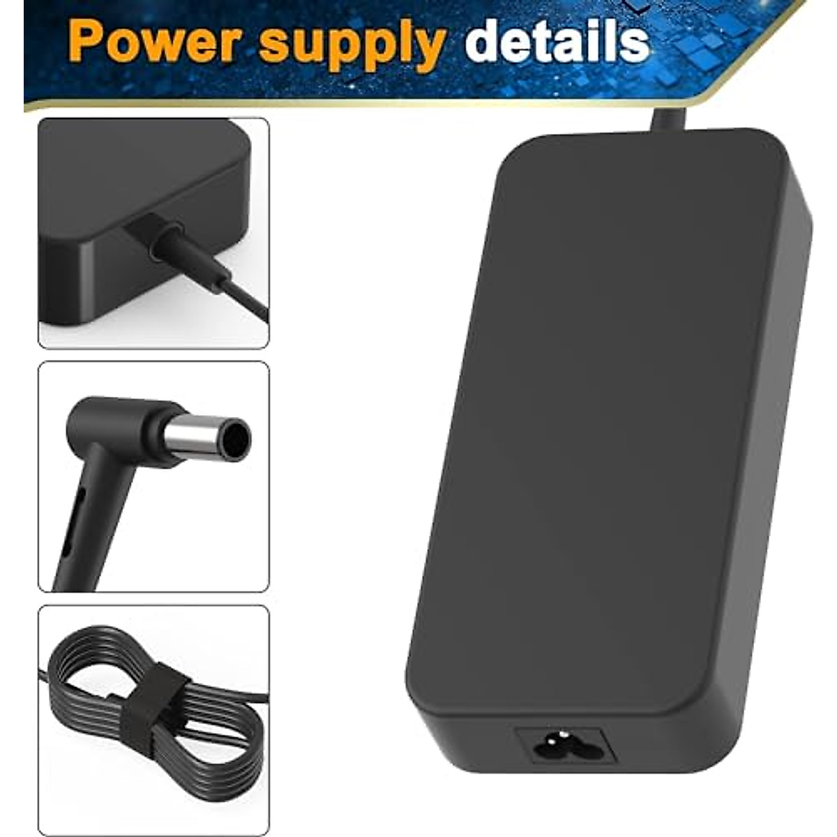 XTEES 180W 20V 9A Charger for ASUS Rog Zephyrus G14 G15 GA401I GA502 GA502D GA502DU GA502IU GA401 GA401II GA401IV TUF505DT TUF505DU ADP-180TB H Power Connector Cable