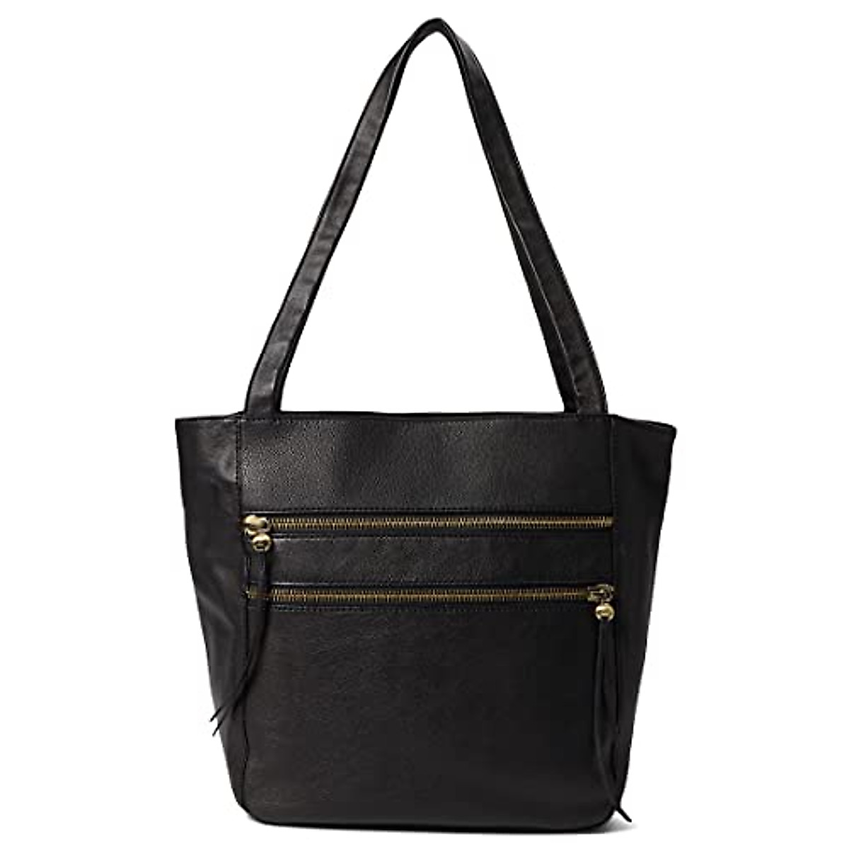 HOBO Womens Keynote Soft Leather Tote Bag For Women - Dual Leather Straps And Brushed Antique Brass Black One Size One Size