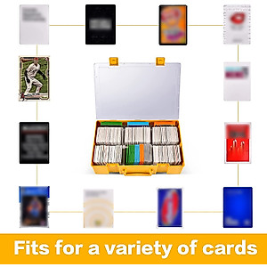ALCYON Baseball Cards Storage Box, 2200+ Football Card Holder Organizer Case Compatible with Against Maturity, C.A.H MTG Deck/for Against Humanity/for Magic The Gathering Sports Cards (Box Only)