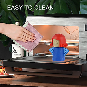 Wonnisx Angry Mama Microwave Oven Cleaner - Mom Steam Cleaner, Just Add Vinegar and Water, High Temperature Steamer Cleaning Equipment Easily Cleans the Crud in Minutes,