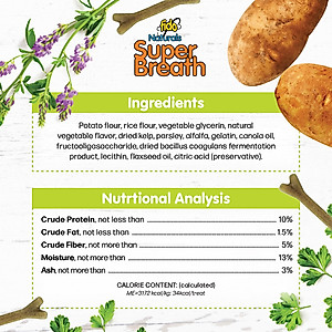 Fido Super Breath Dental Care Bones for Dogs - 8 Treats Per Pack (3 Pack) - Dog Dental Treats for Medium Dogs (Made in USA) - Dog Dental Chews Help Reduce Plaque, Tartar Buildup, and Freshens Breath