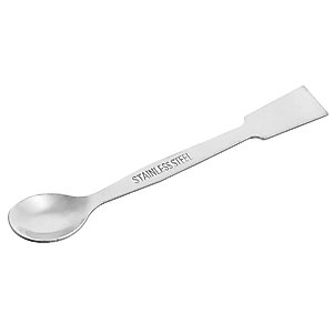 EISCO Scoop with Spatula, 7.9" - Stainless Steel, Polished - One Flat End, One Spoon End