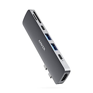 Anker USB C Hub for MacBook, 7-in-2 USB C to C Adapter, Compatible with Thunderbolt 3 Port, 100W Power Delivery, 4K HDMI, USB C and 2 USB A Data Ports, SD and microSD Card Reader