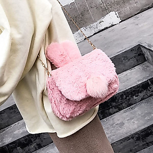 VALICLUD 2pcs Body Cross Bag for Women Womens Sling Bags Crossbody Womens Cross Body Purses Crossbody Bag for Women Womens Crossbody Plush Crossbody Bag Shoulder Bag Women's Fur Bag Rabbit