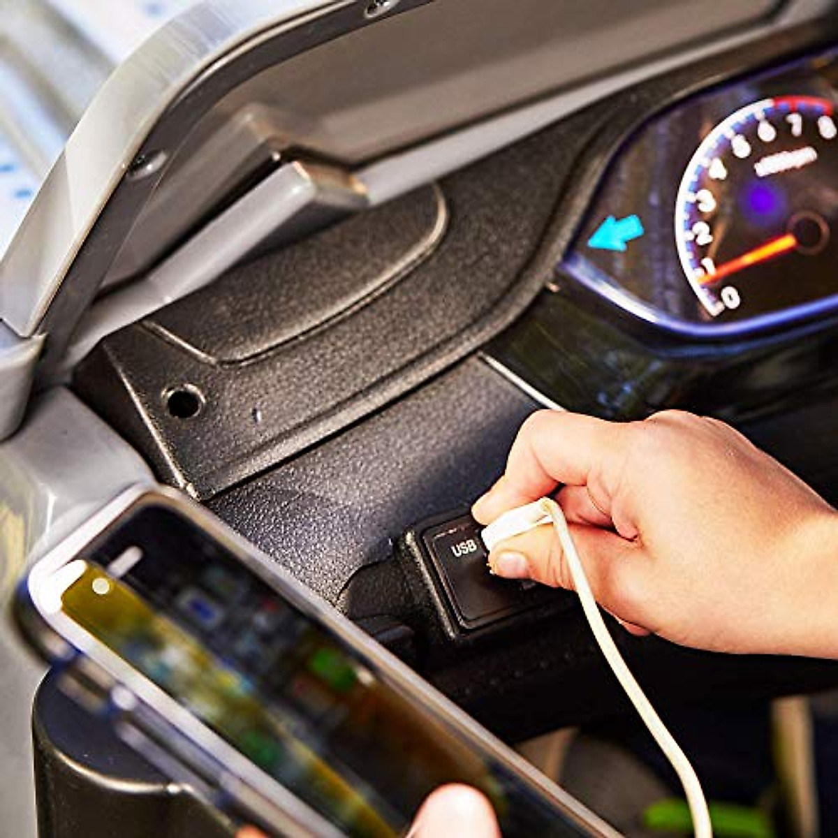 Huffy Bicycle Company Kids Battery-Powered Ride On Car Special Ops w/ Lights, Sounds & MP3 Player, 12V - 17138 , Grey, Large