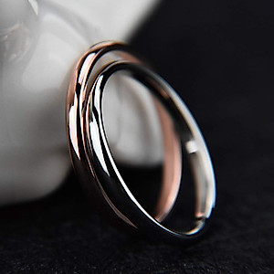 SEniutarm Engagement Love Rings Wedding Bands Couple Fashion Plating Titanium Steel Finger Ring Party Jewelry Accessory Gift for Women/Girl Finger Rings DIY Jewelry Gifts - Black Us10