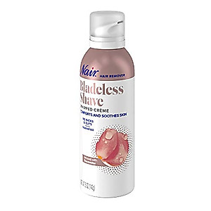 Nair Hair Remover Bladeless Shave Whipped Crème Infused with Rosewater, 5oz