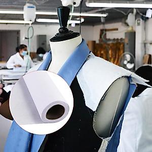 Woven Cotton Iron-On Fusible Interfacing, 10.6in x 10 Yard Single-Sided Fusible Interfacing Iron on Heavy Weight Fusible Interfacing for Sewing Quilting Crafting DIY, White