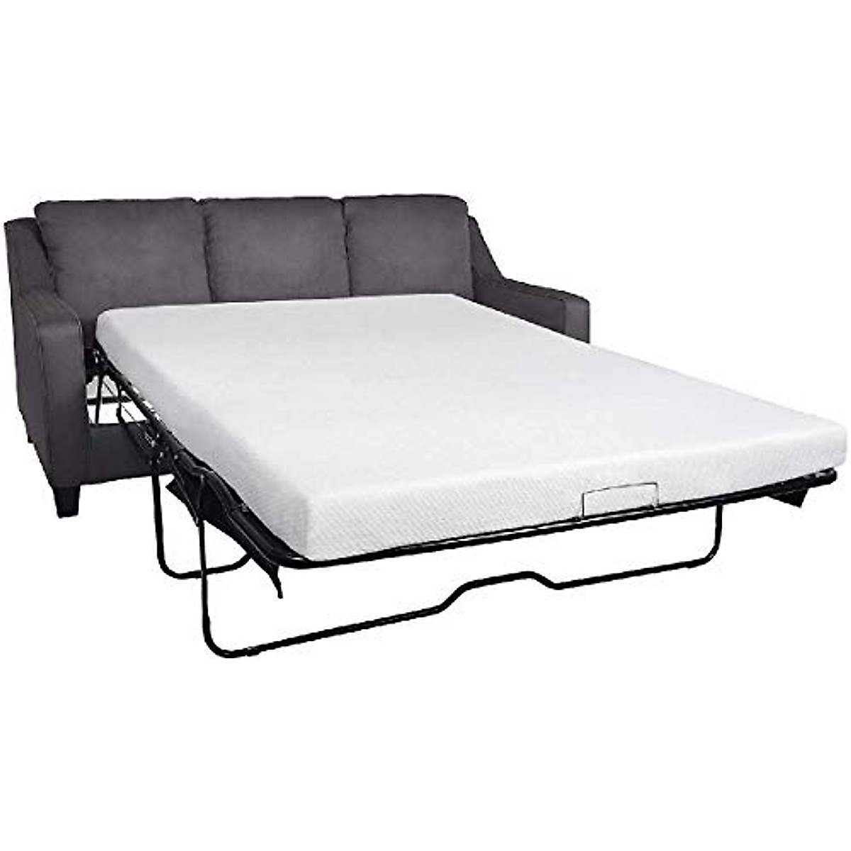 Sleeper Sofa Bed Sheet Set - Queen Dark Grey Solid Sofa Bed Sheets - 100% Cotton 400 Thread Count Sofa Sheets - Sleeper Sofa 4 PC's Sheet Set - Sleeper Sofa Sheets - Fits Mattresses Up to 6" Drop