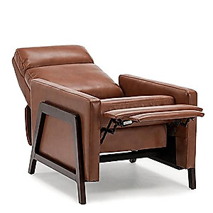 Comfort Pointe Maxton Caramel Push Back Faux Leather Recliner