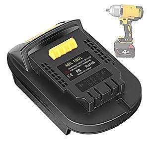 JYJZPB Battery Adapter MIL18DL Converter for Dewalt to Milwaukee Battery Adapter, Compatible for Milwaukee 18V M18 Lithium Tool Battery for Dewalt 20V Cordless Tools