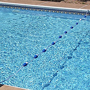 JED Pool Tools 90-860-25 Rope and Float Kit for Swimming Pool, 25-Feet, blue, white