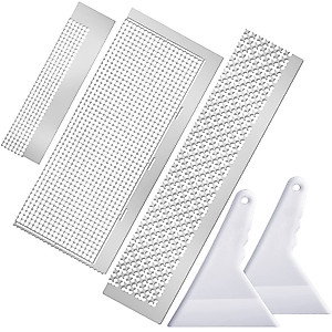 3 Pieces Diamond Painting Ruler Stainless Steel Diamond Mesh Ruler 5D Diamond Painting Ruler Tool DIY Drawing Ruler with 216 699 1020 Blank Grids 2 Pieces Diamond Painting Fix Tool for DIY Art Crafts