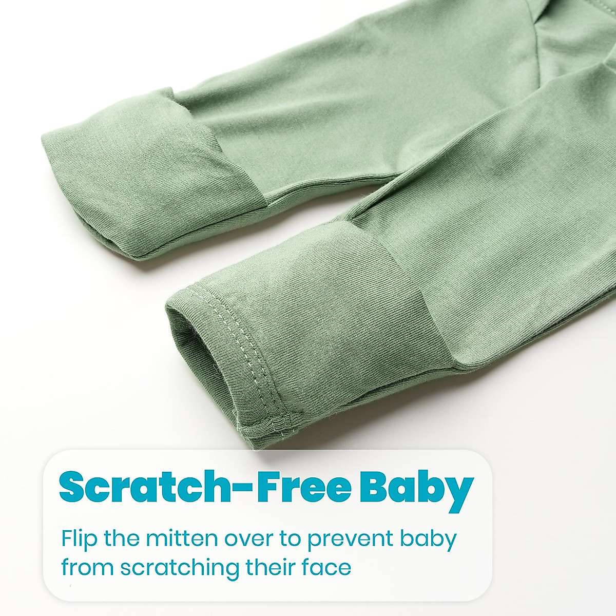 Newborn Baby Knotted Gown, Super Soft Silky Infant Long Sleeve Sleeper for Baby Girl and Boy Sleeping Bag with Mittens and Hat & Bowknot Set (Extra Long)