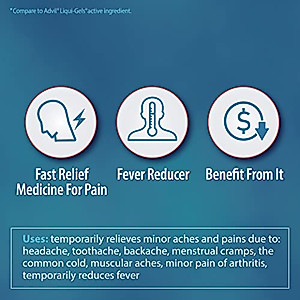 HealthA2Z® Ibuprofen 200mg | 500 Counts | Pain Relief | Body Aches | Headache | Arthritis | Cramps | Back Pain | Fever Reducer |