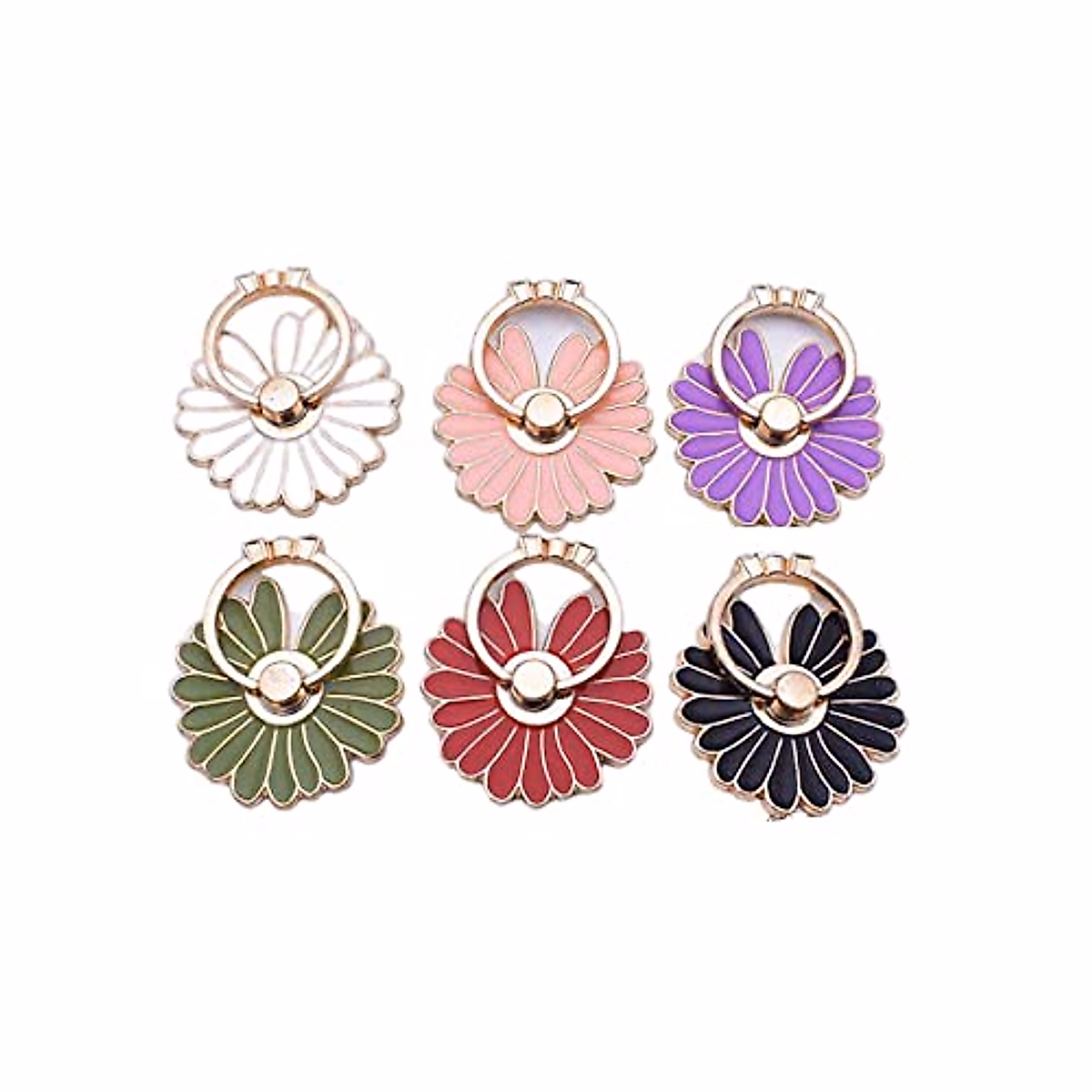 ARFUKA Phone Holder Ring Grips Daisy Finger Ring Stand 360 Cell Phone Ring Hollder for Cell Phone Tablet Case Accessories 6 Pack
