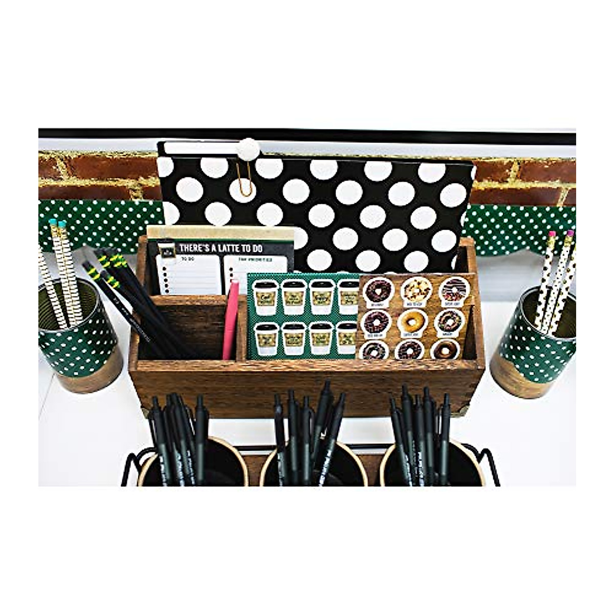 Schoolgirl Style Simply Stylish 6-Pack Decorative Teacher File Folders, 11.75" x 9.5" Black and White Letter Size File Folders With 1/3-Cut Tabs for Filing Cabinet, Office Supplies File Organizers