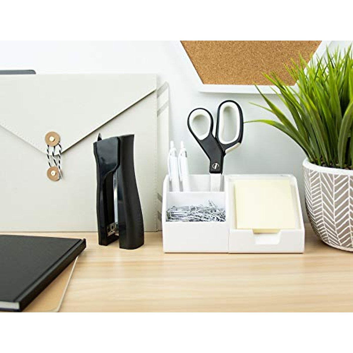 Bostitch Office Bostitch Dynamo Stand-Up Stapler with Built-in Pencil Sharpener, Includes 210 Staples, Staple Remover and Staple Storage, Black