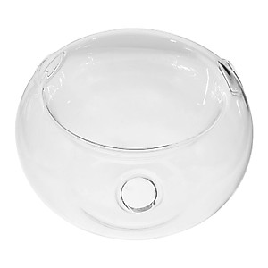 Housoutil 1pc Double Wall Glass Salad Bowl, Handmade Dry Ice Artistic Conception Glass Cooking, Clear Hollowware Bowl, Microwave, Freezer and Dishwasher Safe for Kitchen Home Housewarming Party