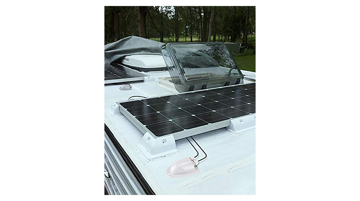 BougeRV White Solar Double Cable Entry Gland Box, RV roof Waterproof ...