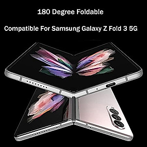 Treonca For Samsung Galaxy Z Fold 3 5G Privacy Screen Protector Anti-Peeping Nano Soft Film Outer Screen+Inner Screen Anti-Peeping Soft film Anti-Spy Protective Film