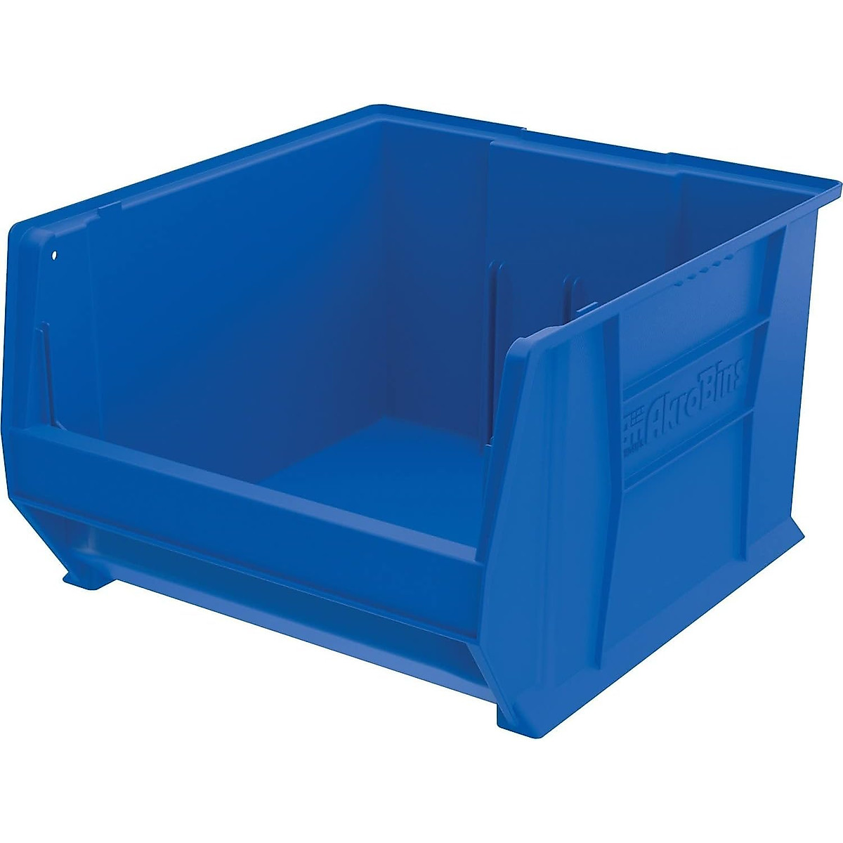AkroBins - 30283BLUE 30283 Super-Size AkroBin Heavy Duty Stackable Storage Bin Plastic Container, (20-Inch L x 18-Inch W x 12-Inch H), Blue, (1-Pack)