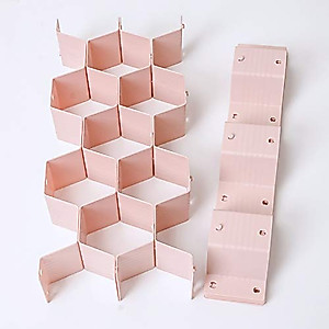 Arinda Honeycombs Drawer Organizer Adjustable Clapboard Divider Separator DIY Drawer Divider Partition Storage Underwear Socks Bras Ties Belts Scarves Baby Clothes Organizer