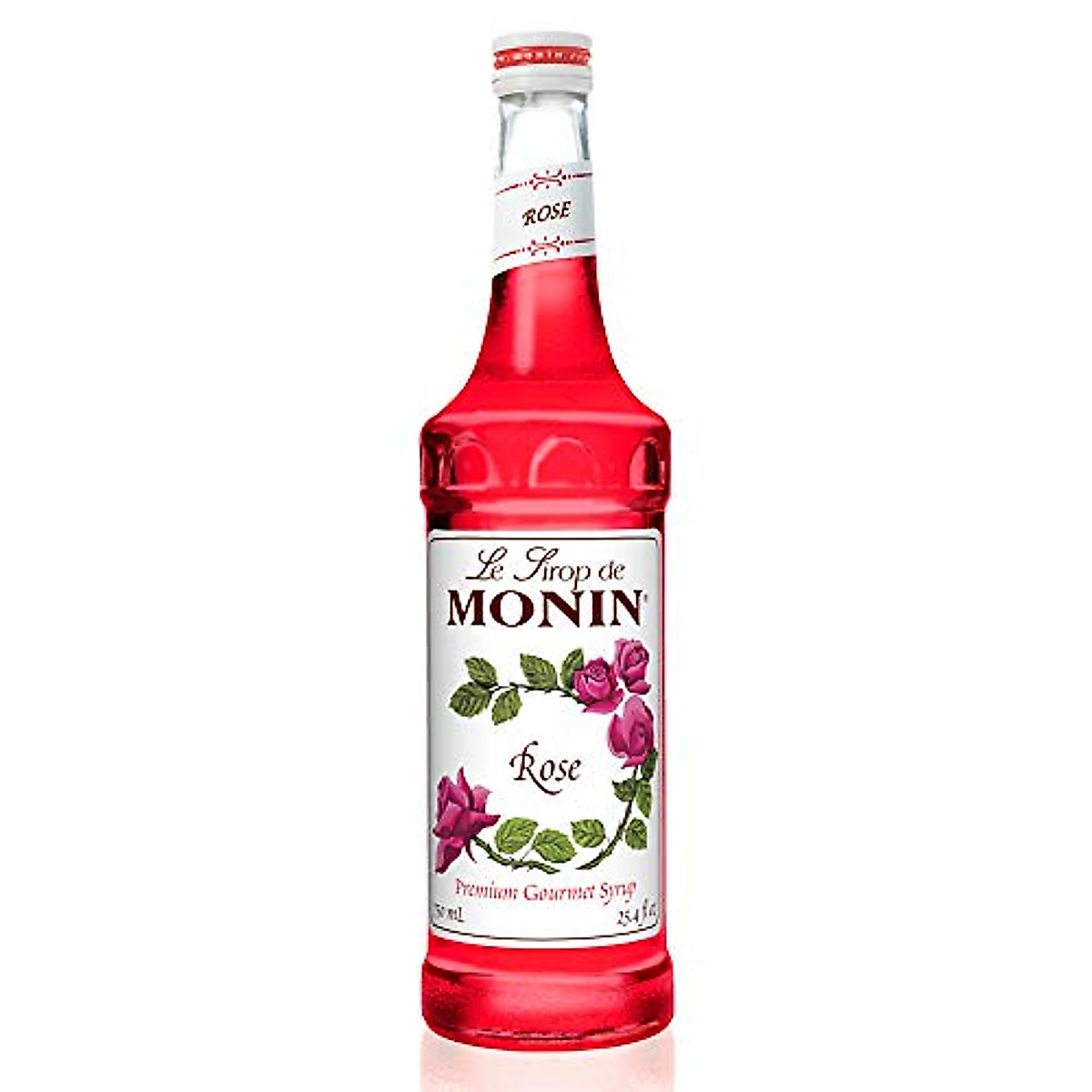 Monin - Rose Syrup, Elegant and Subtle, Great for Cocktails, Mocktails, and Soda, Gluten-Free, Non-GMO (750 ml)